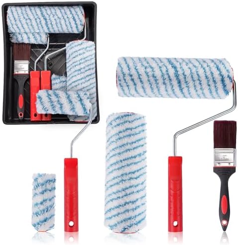 Amazon.com: HOMEE Paint Roller Kit Set 9 Inch and 4 Inch with Paint ...