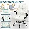 Amazon.com: Leather Office Chair, PU Home Computer Desk Chairs with ...