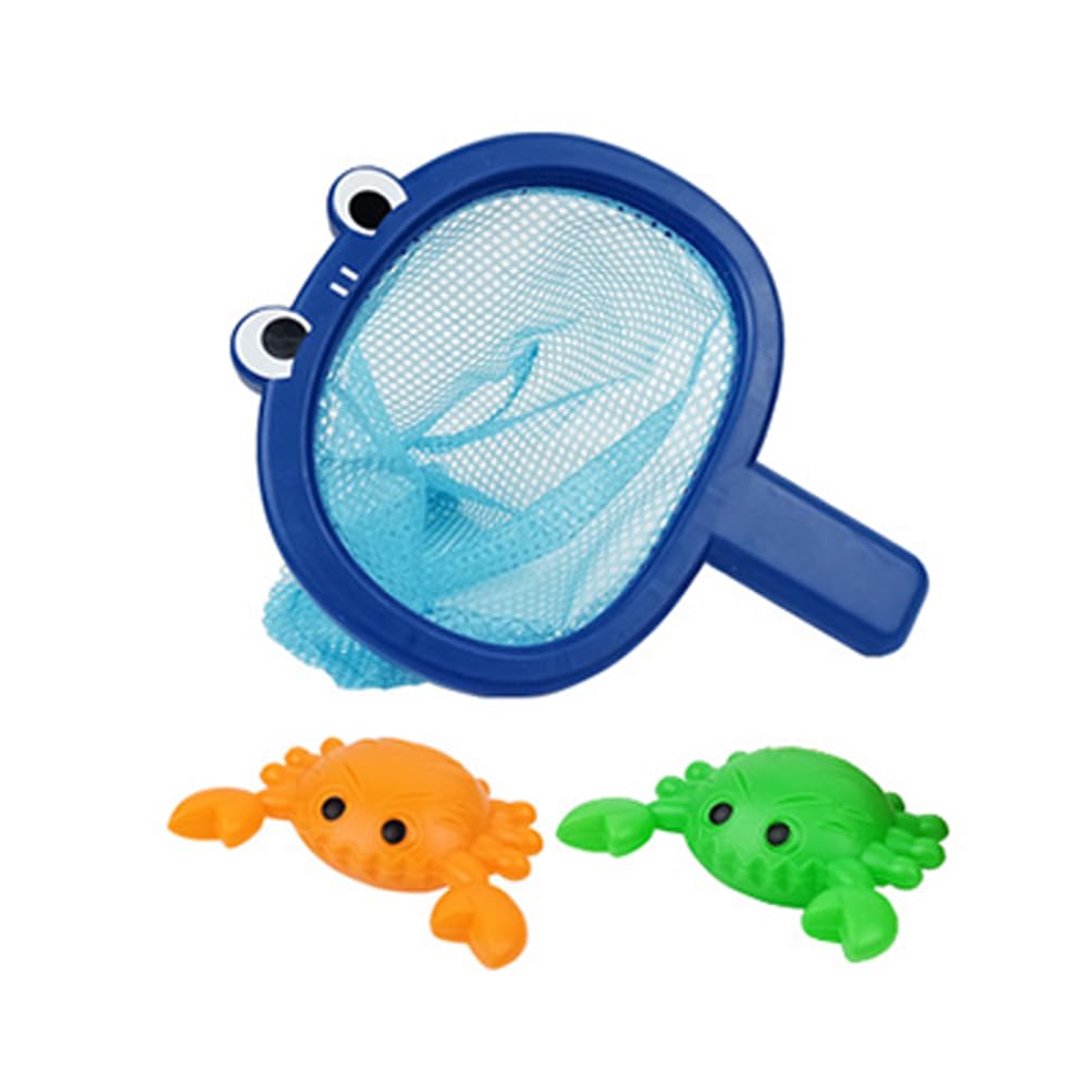 Amazon.com: Baby Bath Toys 1 Pcs Crab Animals Fishing Net with 2 Pcs ...