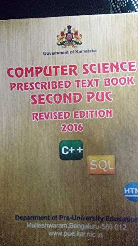 Computer Science Prescribed Textbook 2nd PUC : Amazon.in: Books