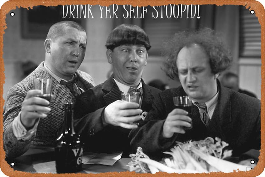 Amazon.com : Three Stooges Retro Vintage Metal Tin Sign 8x12 inch Home ...