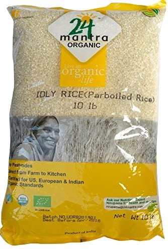 Amazon.com : 24 Mantara 24 Mantra Organic Idly Rice Parboiled - 10 Lb ...