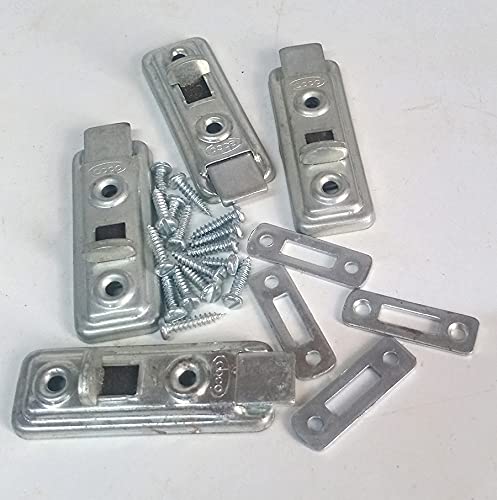 Latch Cranked With Plate 4 Pcs (2.5 inch) Plain : Amazon.in: Home ...
