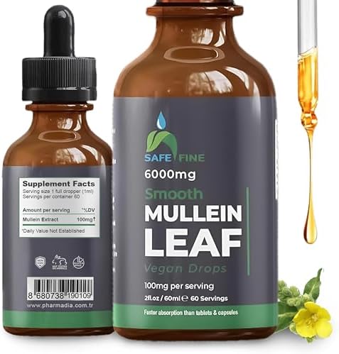 Amazon.com: safefine Mullein Leaf Extract 60ml Tincture Drops ...