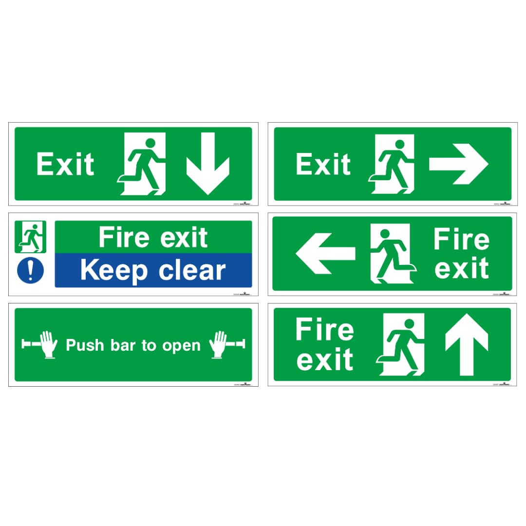 Buy SAFETYKING® Fire Exit Signs – Select Style 30cm x 10 cm | Fire Exit ...