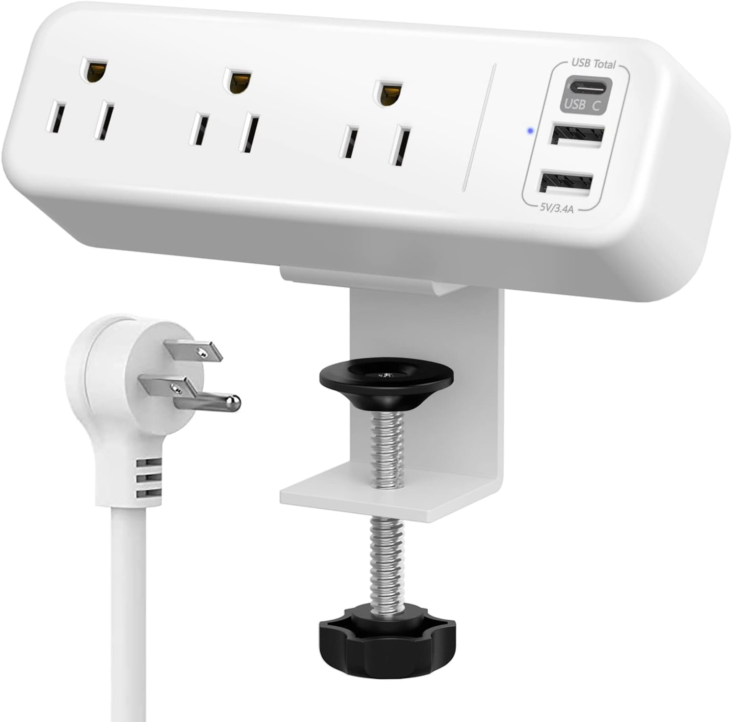 Amazon.com: Stand Up Desk Power Strip - Metal, 3-Outlet, 15-Foot Cord ...