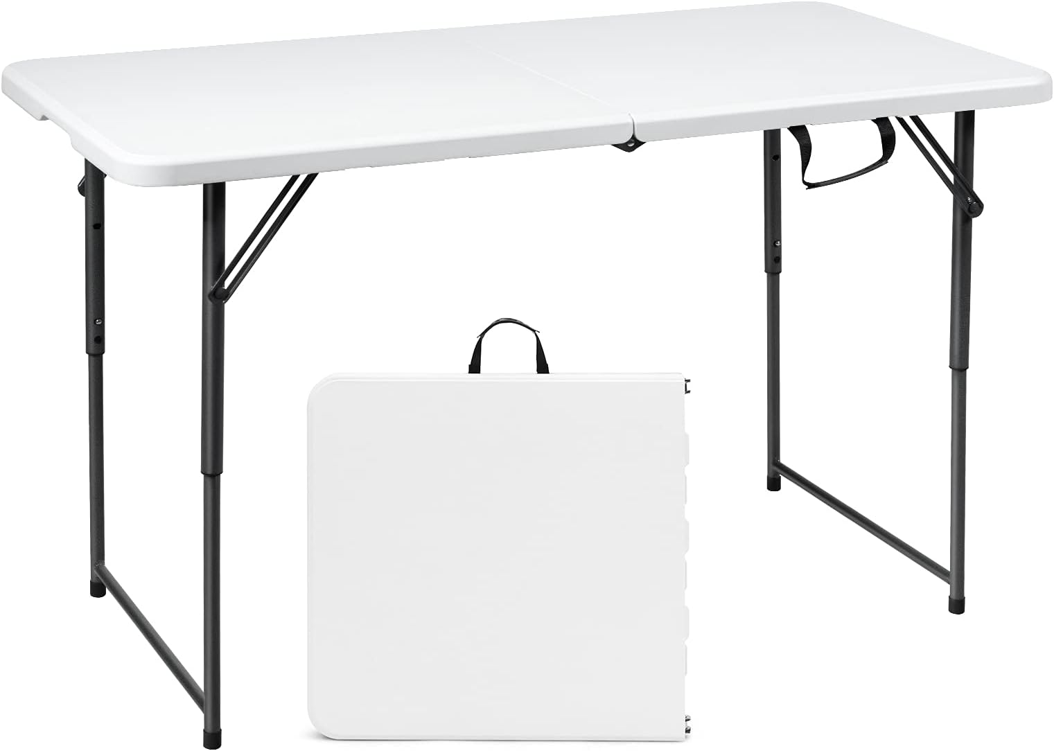 Amazon.com: GUFY LAXMO 4FT Folding Table, Heavy Duty Plastic Table ...
