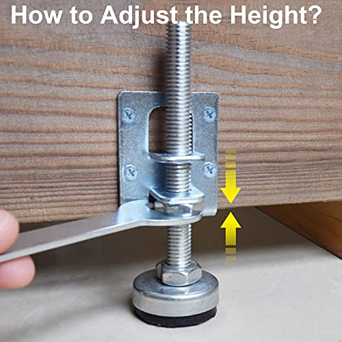 Snapklik.com : 4 Pack Heavy Duty Leveling Feet, Furniture Levelers Leg ...