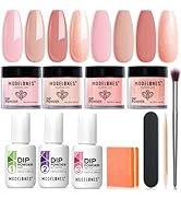 Amazon.com: Modelones Dip Powder Nail Kit, 4 Colors Black Green Blue ...
