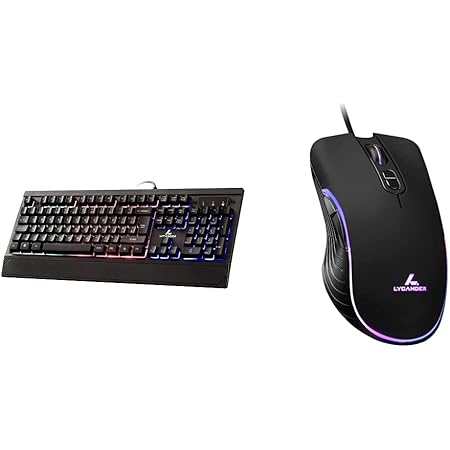 LYCANDER Gaming Keyboard UK, Wired USB Keyboard - 19 anti-ghosting keys ...
