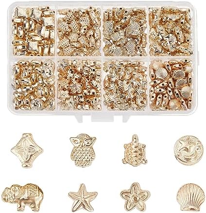 Amazon.com: 100Pcs Gold Shell Beads for Jewelry Making,Cute Small ...