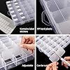 OUTUXED 2pack 36 Grids Clear Plastic Organizer Box Container Craft ...