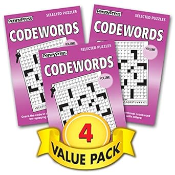 Codewords Crossword Puzzle Books for All Ages – 4 Pack [Paperback ...