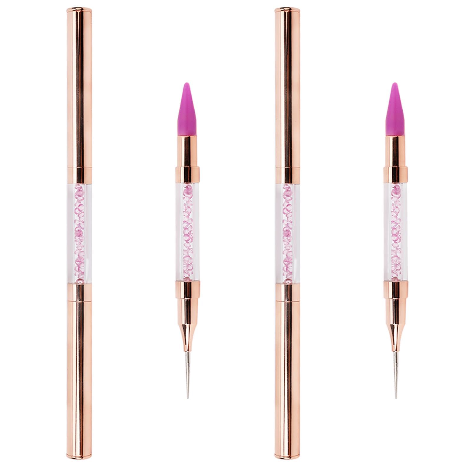 Amazon.com: 2Pack Dual End Nail Rhinestone Picker Dotting Tool Wax Tip ...