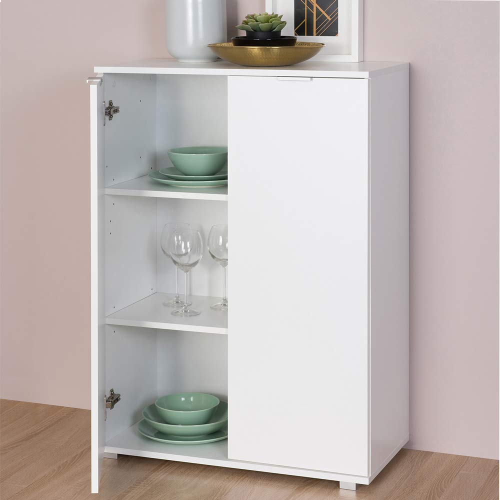 Small Cupboard CASARIA® Alba Sideboard | 3 Doors 2 Drawers | Bookcase ...