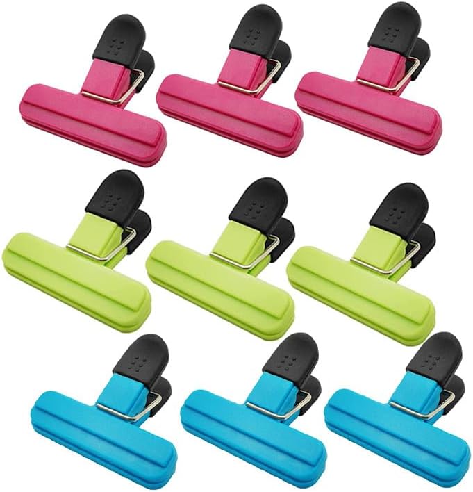 9 Pcs Food Bag Clips for Food Storage, Freezer Bag Clips Small Sealing ...