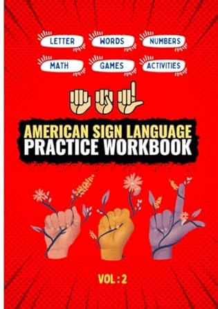 American Sign Language Activity Practice Workbook: ASL Alphabet And ...