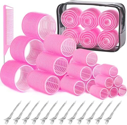 Amazon.com : Hair Rollers, IKOCO 4 Sizes Self Grip Hair Rollers Set ...