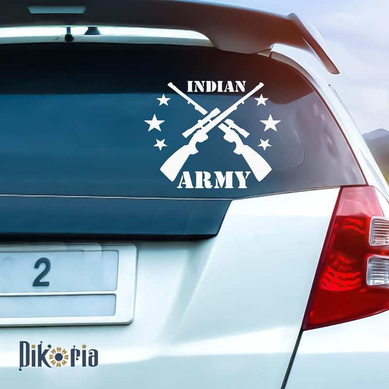 Dikoria India Army Car Sticker, car Stickers for Car Exterior, Glass ...