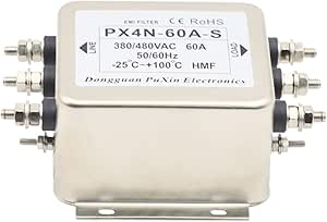 Amazon.com: UPGENT Three-Phase Power Filter PX4N-60A-S Three-Phase Three-Wire 380V/480VAC ...
