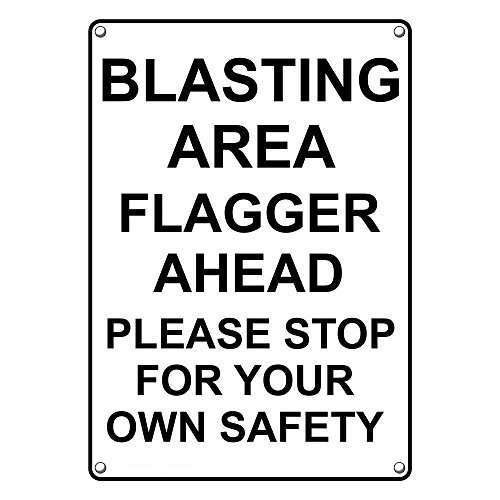 Weatherproof Plastic Vertical Blasting Flagger Ahead Stop for Safety ...