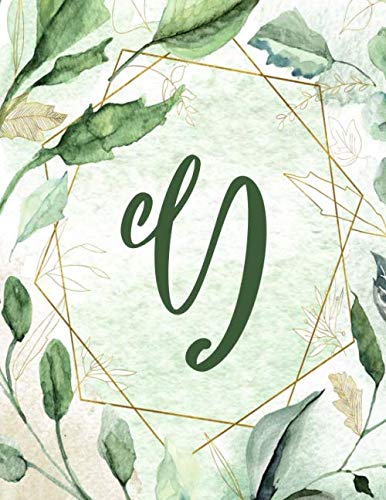 2020-2022 Calendar, Letter Y – Green Gold Floral Design: 3-Year Monthly ...