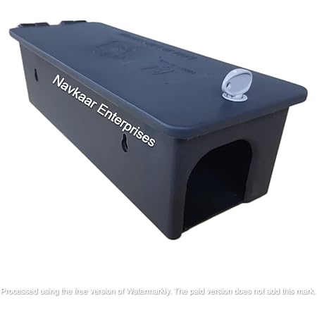 Navkaar Plastic Rat Trap Box, Anti-Rust Bait Station Tough Plastic Box ...