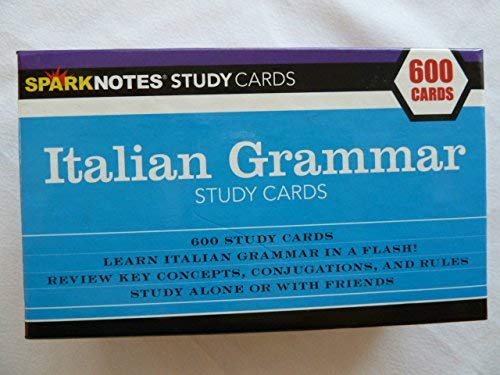 Sparknotes Study Cards - Italian Grammar Study Cards - 600 Cards ...