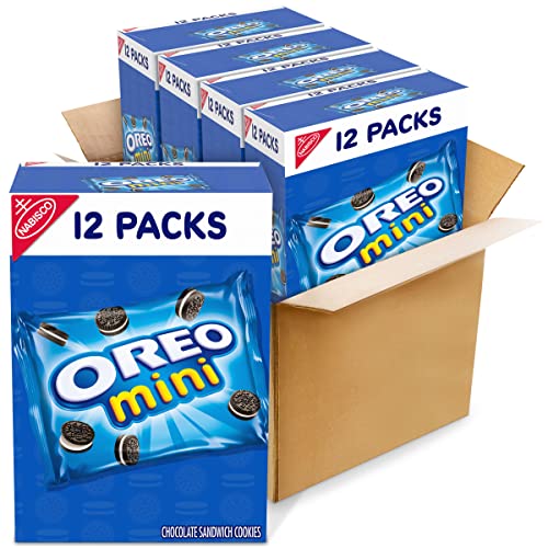 OREO Mini Chocolate Sandwich Cookies, 48 Snack Packs (4 Boxes) | Gourmetian