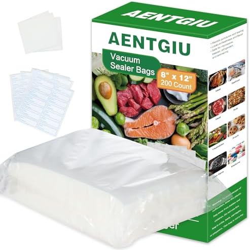Amazon.com: 200 Vacuum Sealer Bags For Food, 8x12 Inch Thick BPA Free ...