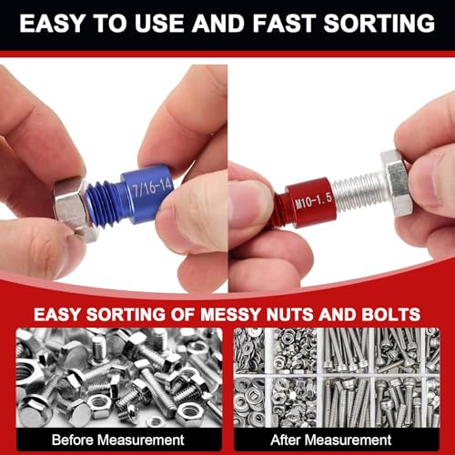 Snapklik.com : 44 Pcs Inch And Metric Thread Checker, Nut And Bolt ...