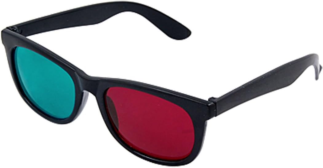 Amazon.com: Allegra K Unisex Black Plastic Arms Red-Cyan Lens Movie ...