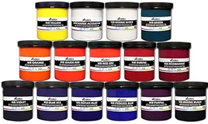 Amazon.com: Ecotex 14 Color Water Based Discharge Ink Kit for Screen Printing 14 Pints with ...