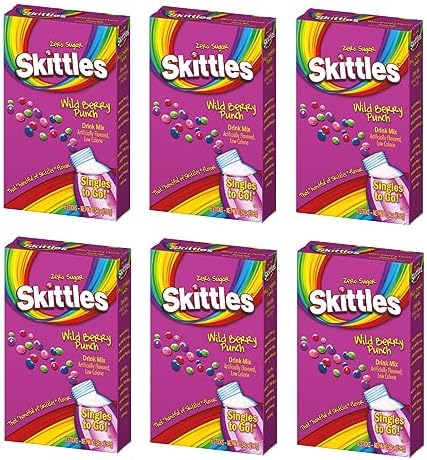 Amazon.com : Skittles Zero Sugar Low Calorie Singles To Go Bulk Variety ...