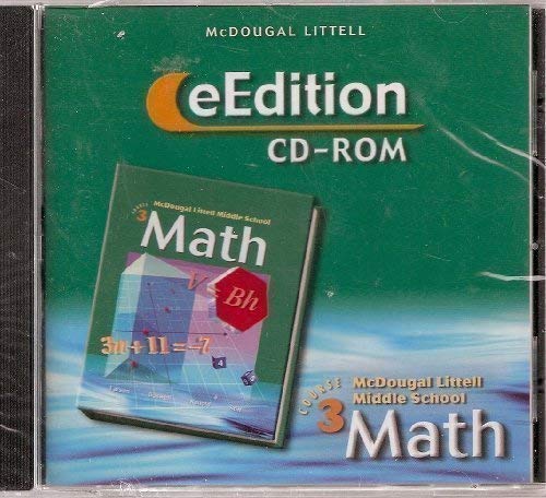 Amazon | Math Course 3, Grade 8 Eedition: Mcdougal Littell Middle ...