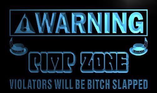 Amazon.com : ADVPRO n054-b Warning Pimp Zone Neon Light Sign : Tools ...