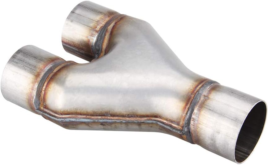 Amazon.com: LCGP 409 Stainless Steel 2.5 Inch Y-Pipe, Universal ...