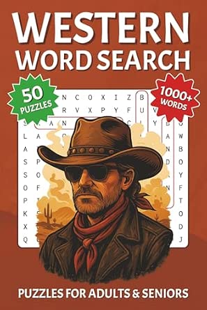 Western Word Search Puzzle Book: 50 Easy-to-Read Puzzles about Western ...