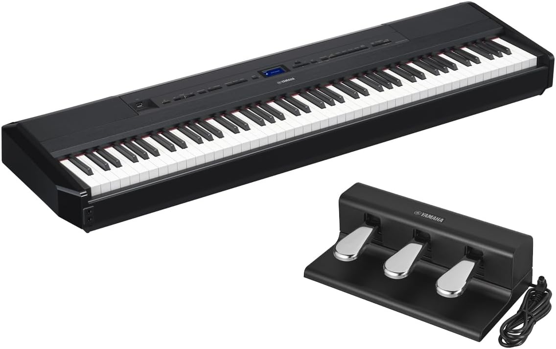 Amazon | YAMAHA ヤマハ/P-525B [3本ペダル FC35 セット！] ブラック 電子ピアノ (P525) | 電子ピアノ ...
