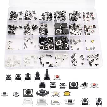 RUNCCI-YUN 240 Pcs 24 Value Micro Momentary Tactile Push Button Switch ...