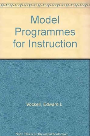 Model Programs for Instruction: Vockell, Edward: 9780135861578: Amazon ...