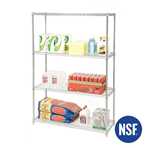 Seville Classics 4 Shelf, 18-Inch by 48-Inch by 72-Inch Shelving System ...