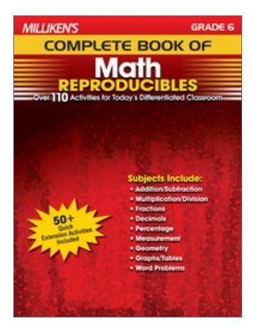 Millikens Gr6 Complete Book Of Math Reproducibles: Lorenz Corporation ...