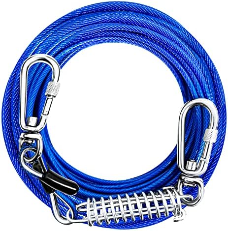 Dog Tie Out Cable, Dog Runner for Yard, Dog Leash for Large Dogs Heavy ...