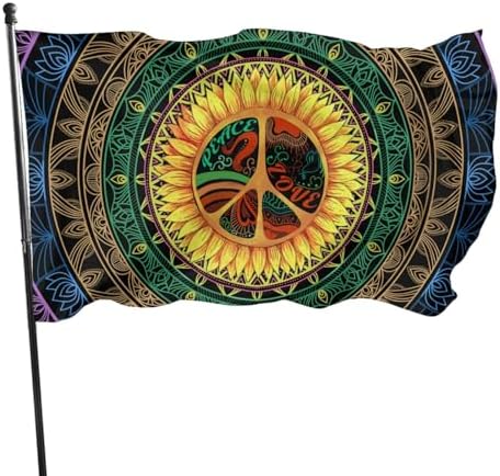Amazon.com : Peace Flag 3x5 Ft Fade Proof Outdoor Indoor With Metal ...