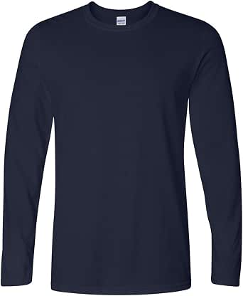 Gildan 64400 - Softstyle Long Sleeve T-Shirt Navy | Amazon.com