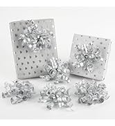 Amazon.com: HUIHUANG Red Bows for Gift Wrapping, Red Curly Ribbon Bows ...