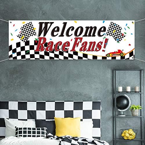 Amazon.com: HAMIGAR 6x4ft Welcome Race Fans Banner Backdrop - Racing ...