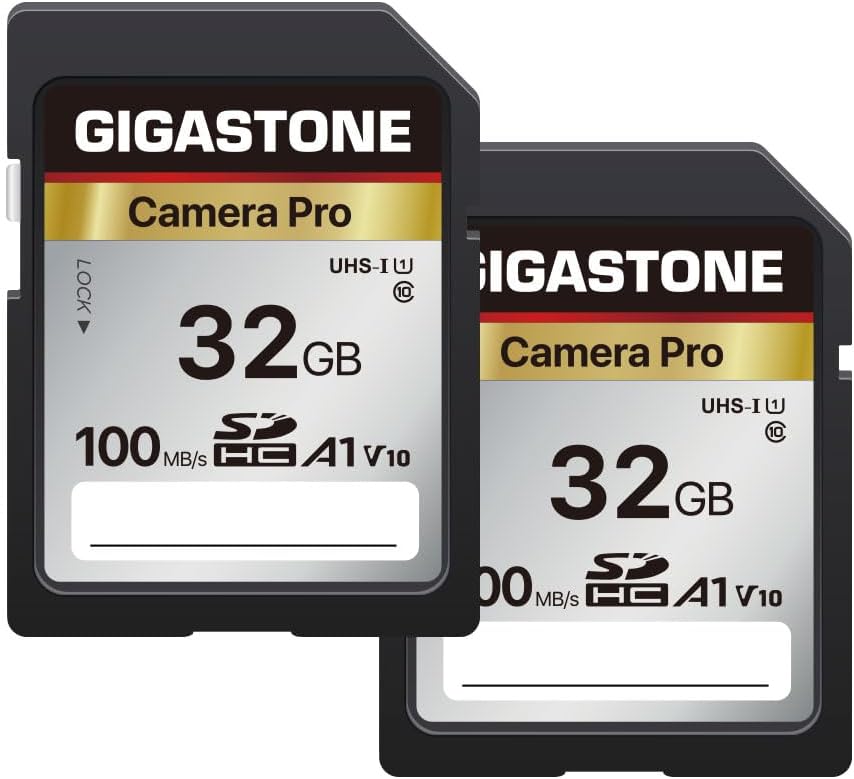 Amazon.com: GIGASTONE 32GB 2-Pack SD Card UHS-I U1 Class 10 SDHC Memory ...