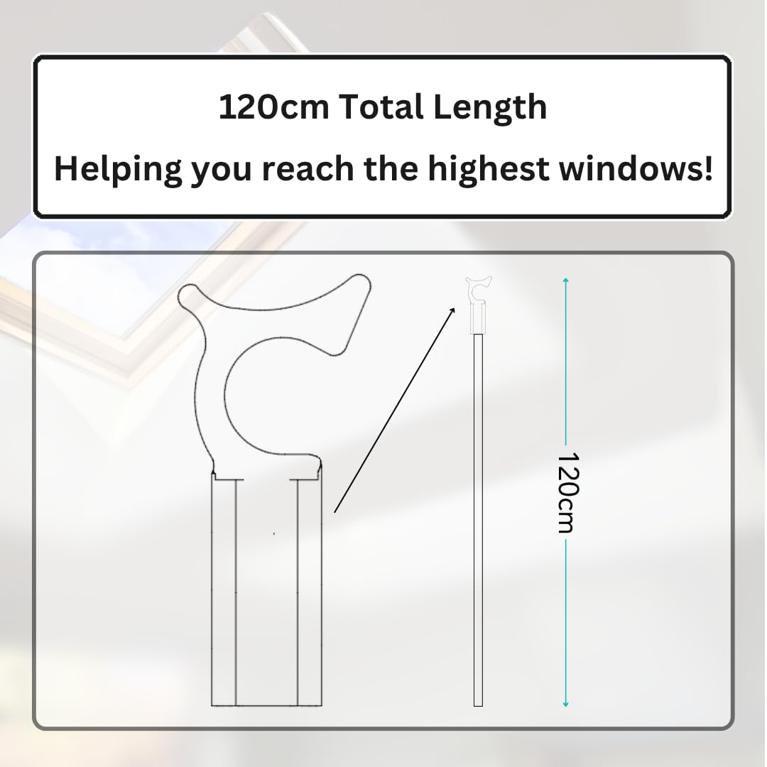 EASYREP Window Opening Pole for Velux Windows – 1.20m Lightweight ...